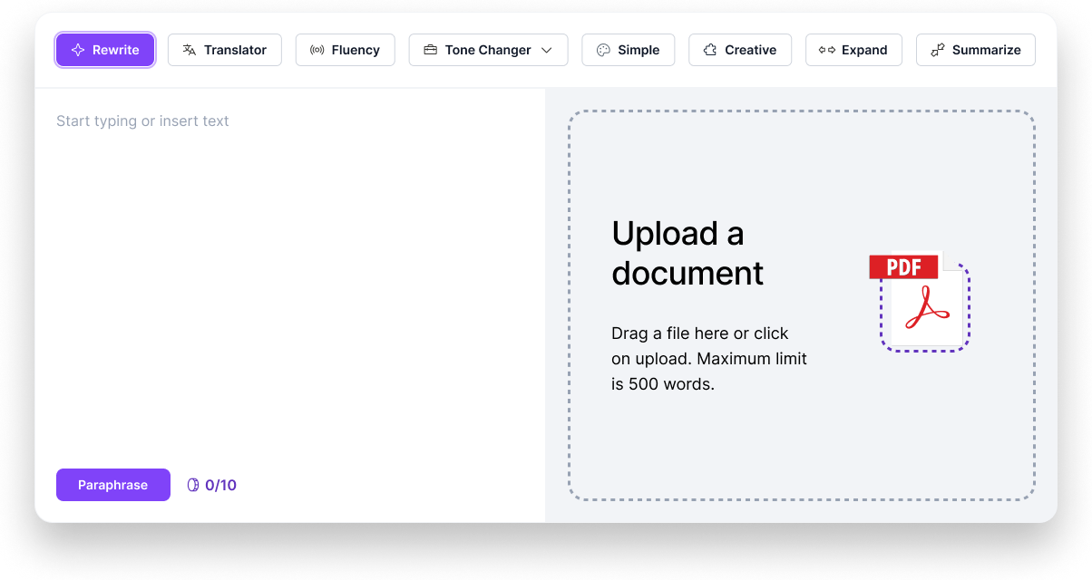 Paraphrasing Tool by TextCortex